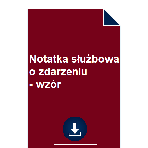 Notatka służbowa - ZnajdzParagraf.pl